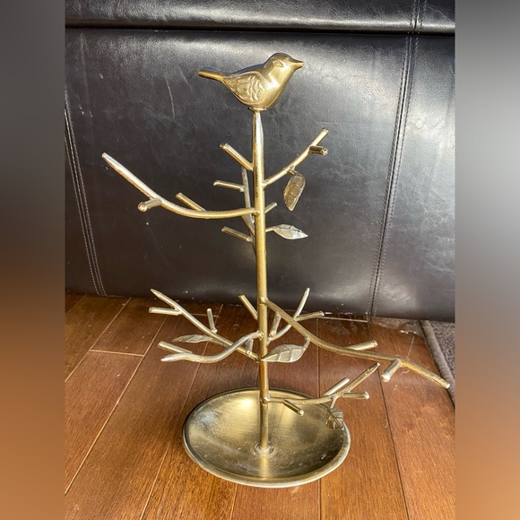 Storage & Organization | Brass Tree Jewelry Display Stand With Bird For ...